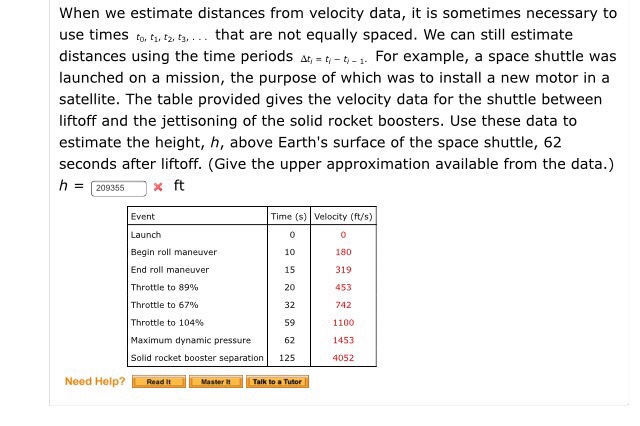 Solved When we estimate distances from velocity data, it is | Chegg.com