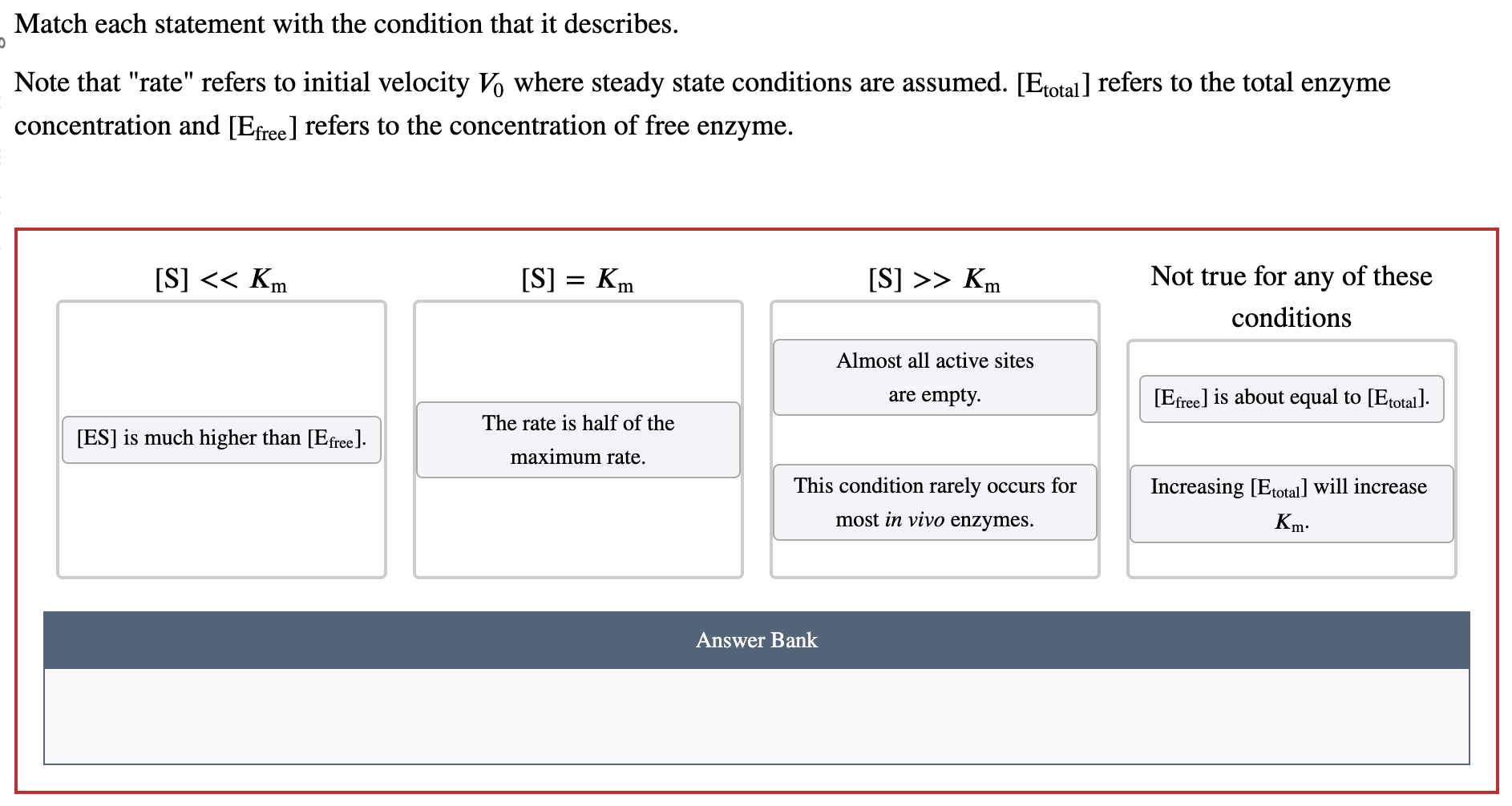 Solved Match each statement with the condition that it | Chegg.com