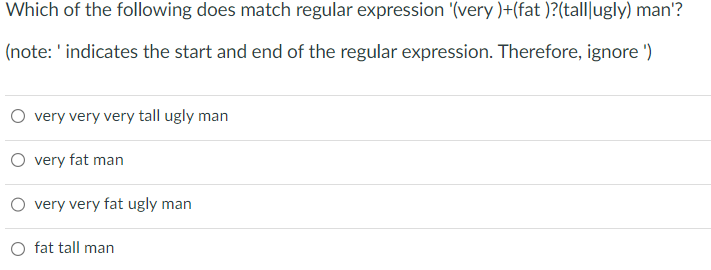Solved Which of the following does NOT match regular | Chegg.com