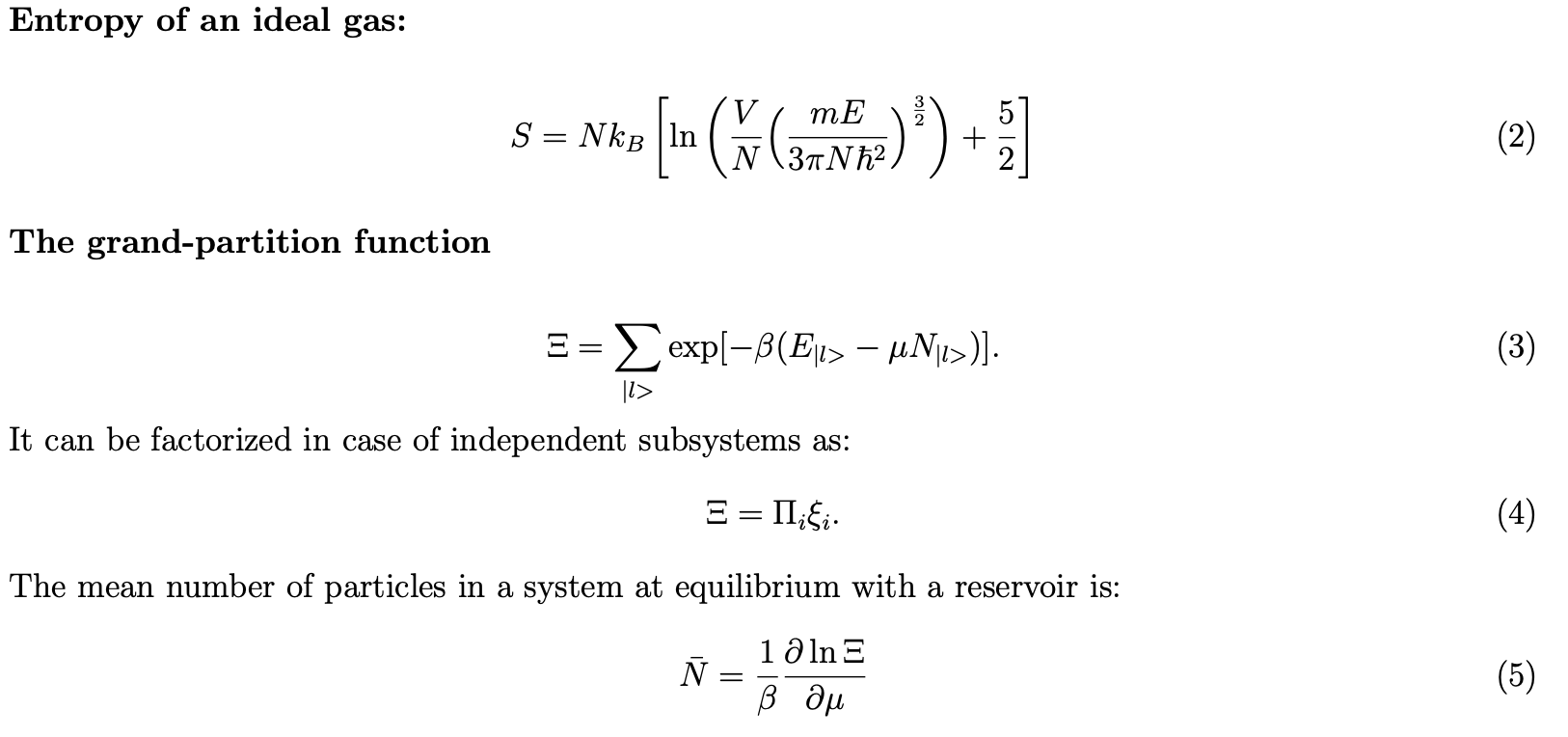 Solved Part 2: Statistical physics Preliminary questions 1. | Chegg.com