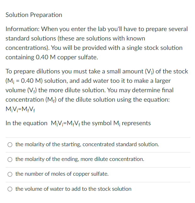 Solved Solution Preparation Information: When you enter the | Chegg.com
