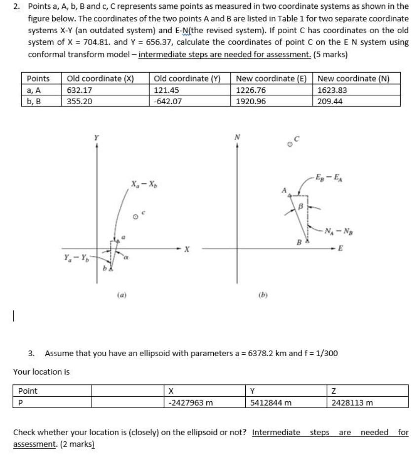 Solved 2. Points a,A,b,B and c,C represents same points as | Chegg.com