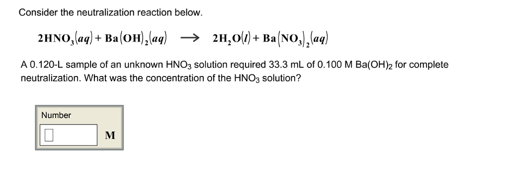 Solved Consider the neutralization reaction below 2HNO3(aq) | Chegg.com