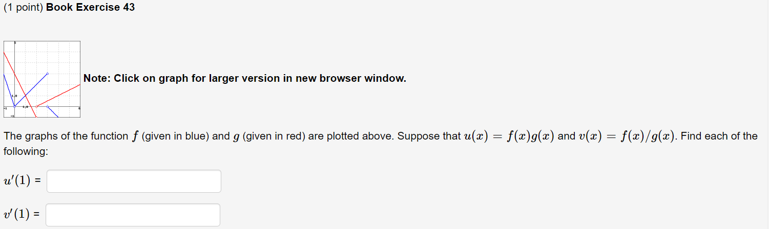 Solved (1 point) Book Exercise 43 Note: Click on graph for | Chegg.com