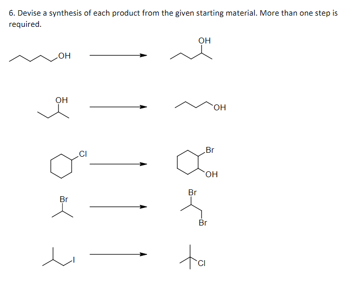 Solved Devise a synthesis of each product from the given | Chegg.com