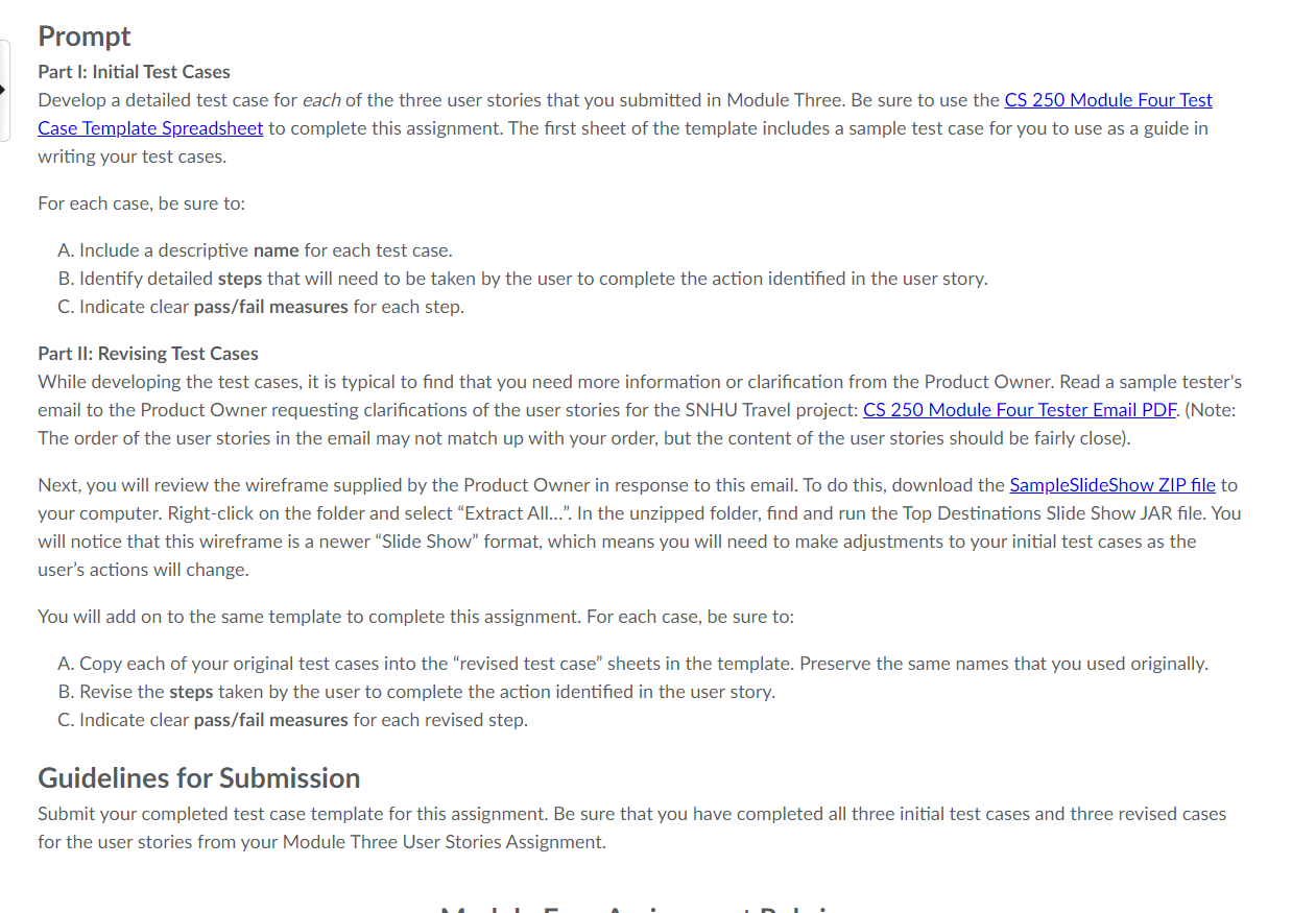 Part I: Initial Test Cases Develop a detailed test | Chegg.com