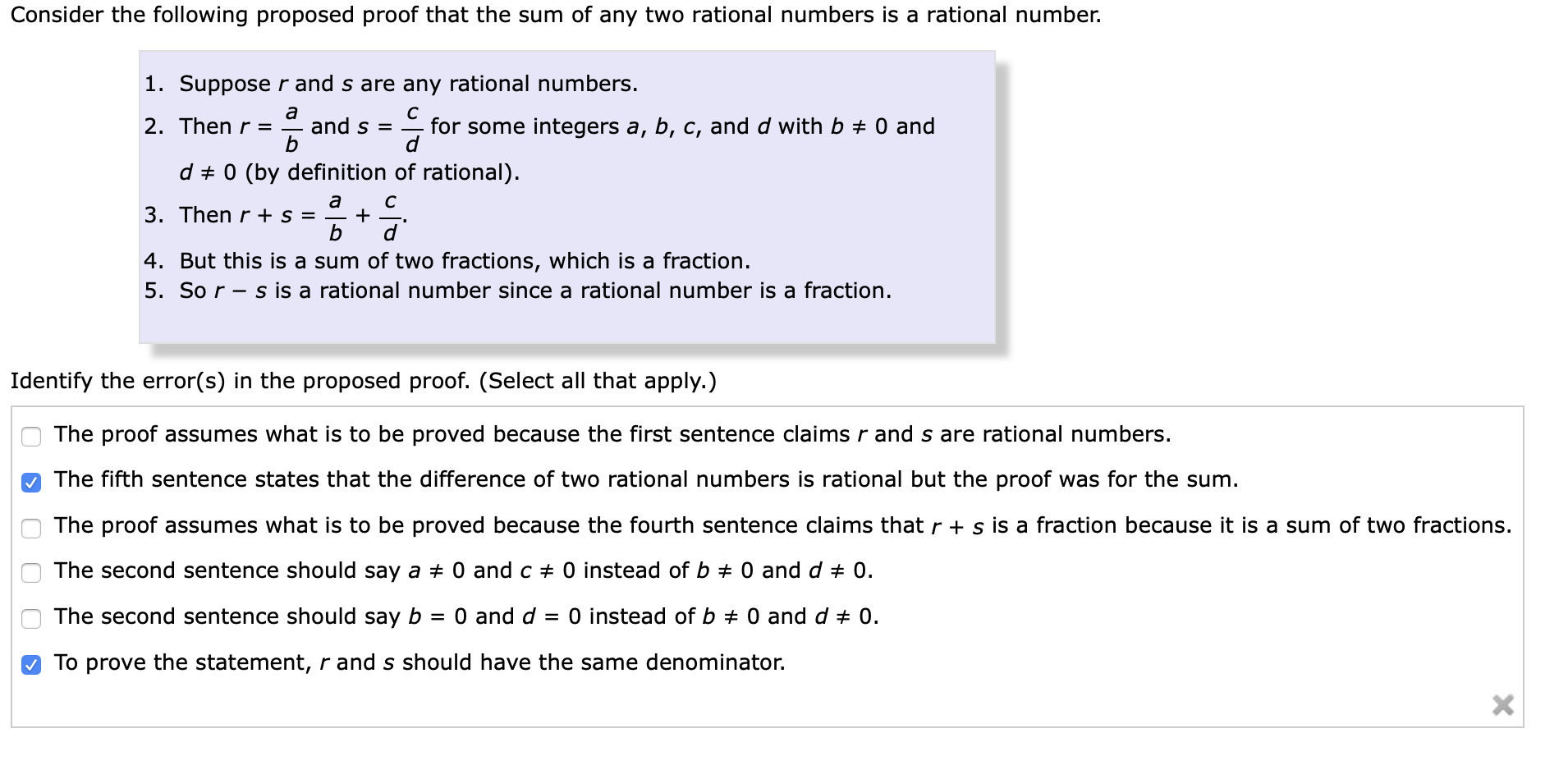Solved Consider the following proposed proof that the sum of | Chegg.com