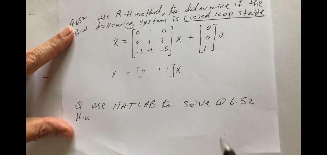 Solved 052 now sollal H.W use R-H method, to determine if | Chegg.com