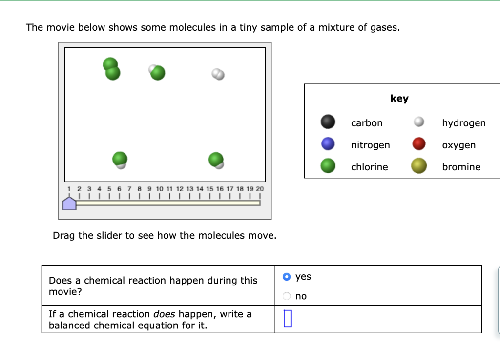 Solved The movie below shows some molecules in a tiny sample | Chegg.com