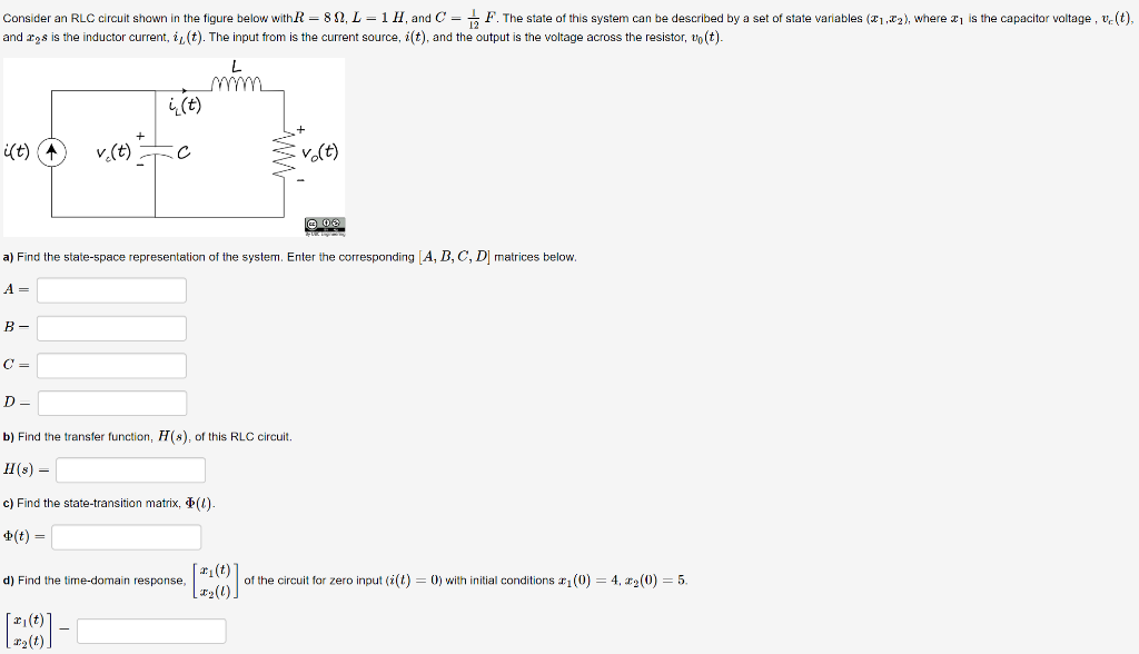 Solved Consider an RLC circuit shown in the figure below | Chegg.com