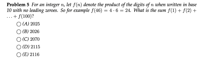 Solved Problem 5 For an integer n, let f(n) denote the | Chegg.com