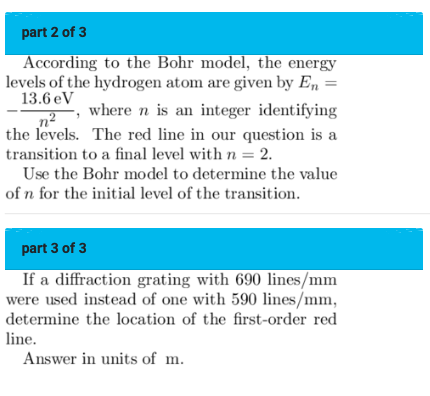 Solved A transmission diffraction grating with 590 lines/mm | Chegg.com