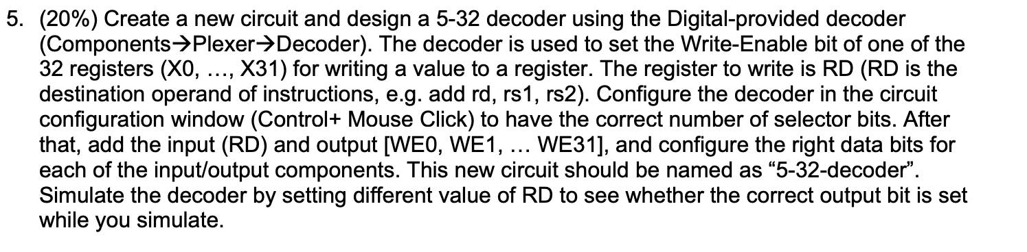Solved 5. (20%) Create a new circuit and design a 5-32 | Chegg.com