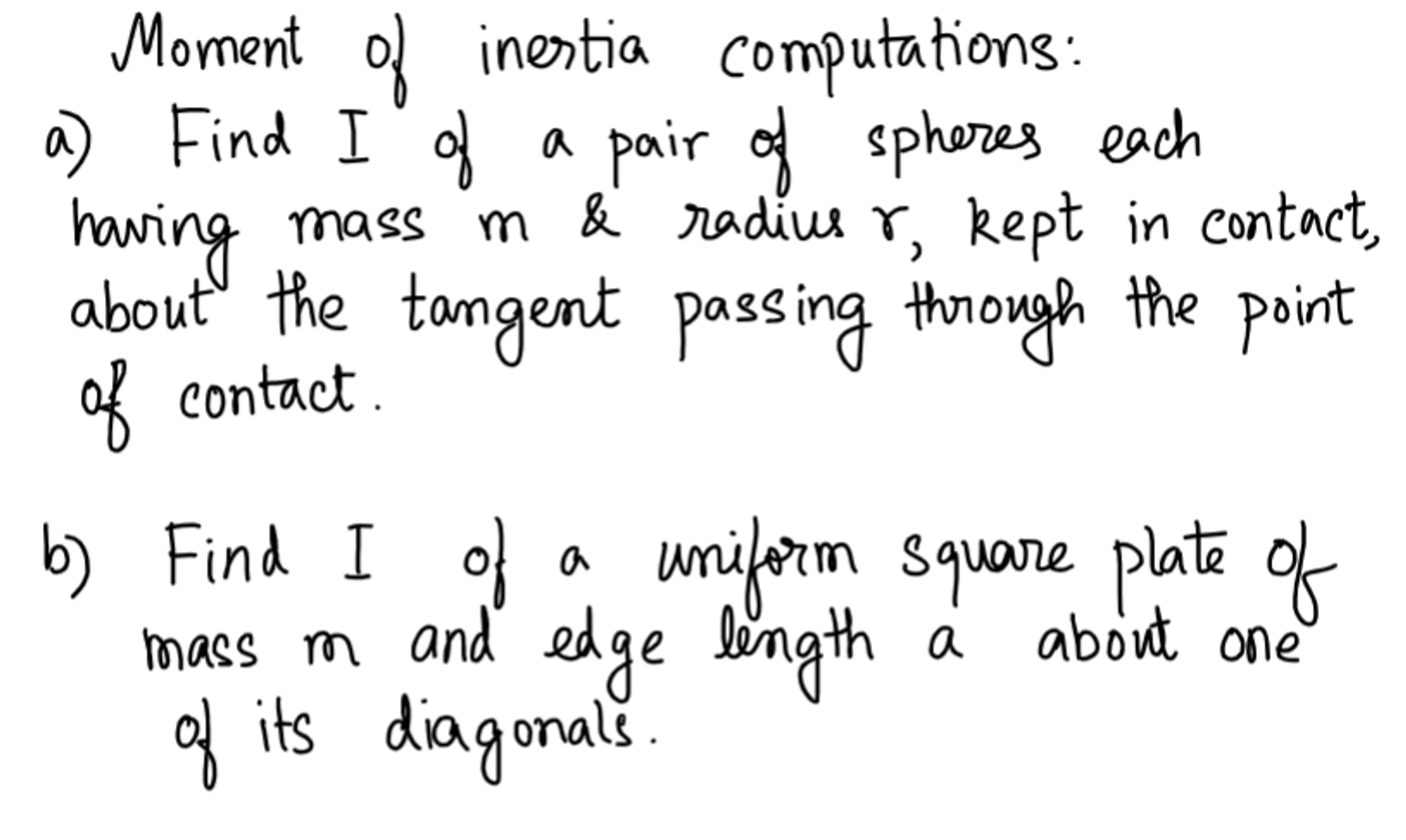 Solved Moment of inertia computations:a) ﻿Find I of a pair | Chegg.com