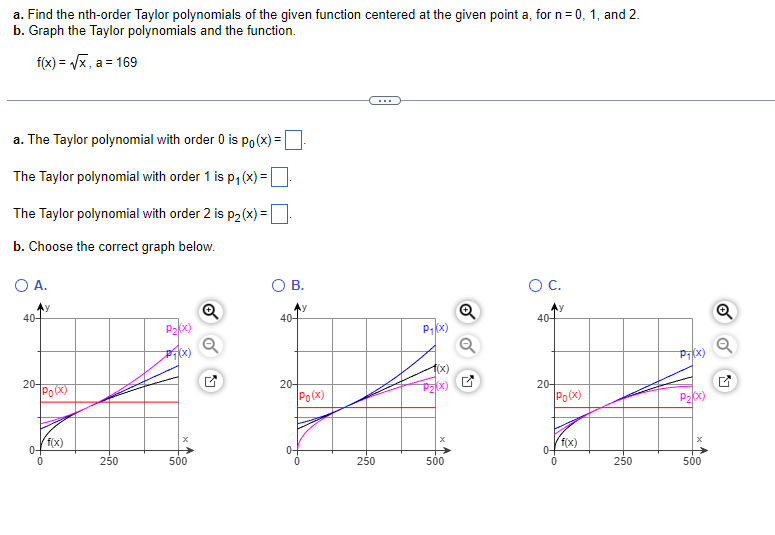 Solved a. Find the nth-order Taylor polynomials of the given | Chegg.com