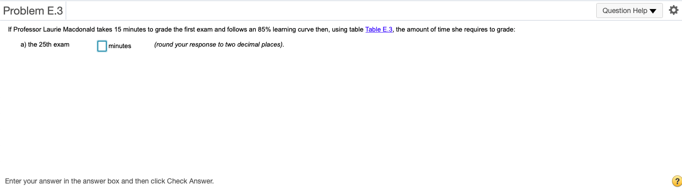 Solved - i Learning Curve Coefficients 75% 80% 85% Total | Chegg.com