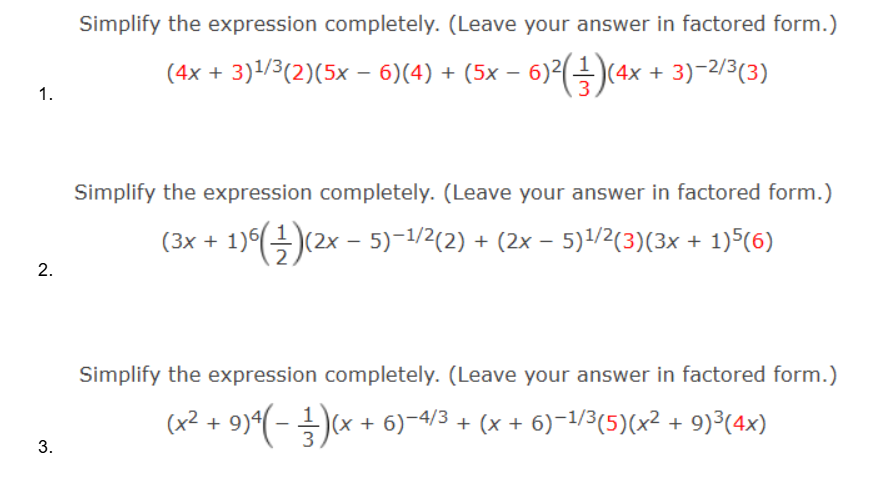 Solved Simplify the expression completely. (Leave ﻿your | Chegg.com