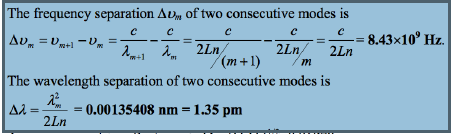 Solved The frequency separation Δ of two consecutive modes | Chegg.com