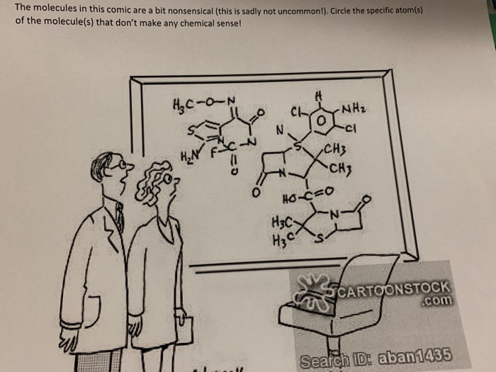 Solved The molecules in this comic are a bit nonsensical | Chegg.com
