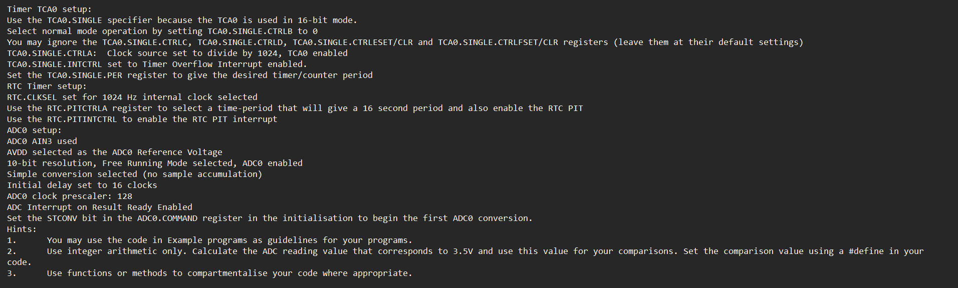 Solved Example: Interrupt Service Routine ISR (RTC_PIT_vect) | Chegg.com