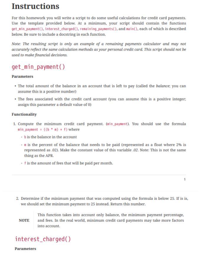 Solved Instructions For this homework you will write a | Chegg.com