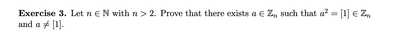 Solved Exercise 3. Let n∈N with n>2. Prove that there exists | Chegg.com