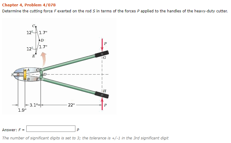 Solved Chapter 4, Problem 4/078 Determine the cutting force | Chegg.com