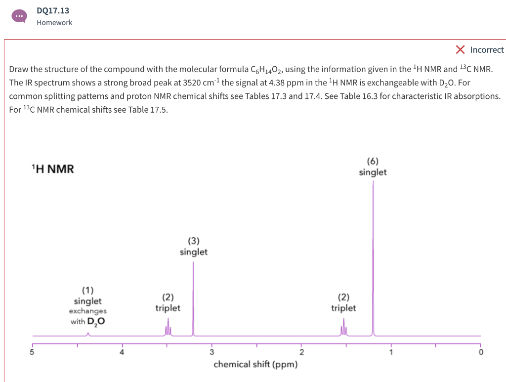 Solved DQ17.13 Homework X Incorrect Draw the structure of | Chegg.com