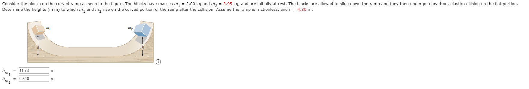 Solved Consider the blocks on the curved ramp as seen in the | Chegg.com