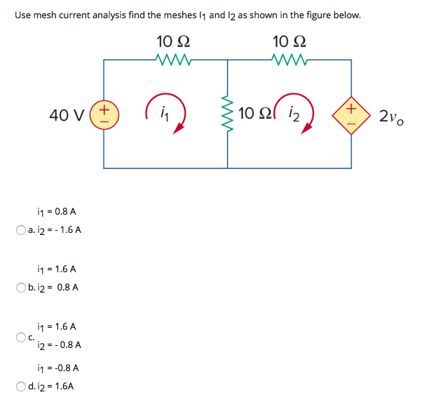 Solved Use mesh current analysis find the meshes 11 and 12 | Chegg.com