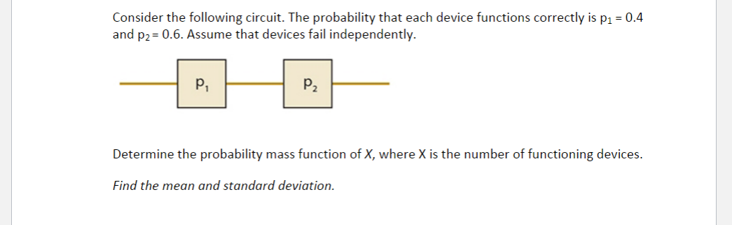 Solved Consider the following circuit. The probability that | Chegg.com