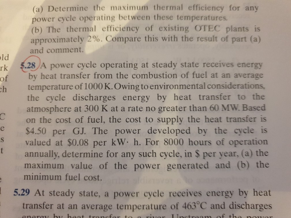 Solved ld rk of h (a) Determine the maximum thermal | Chegg.com