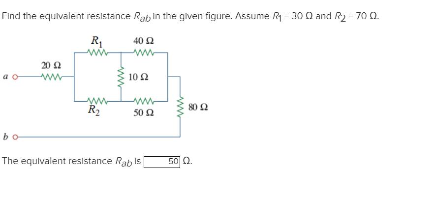 Solved Find the equivalent resistance Rab in the given | Chegg.com
