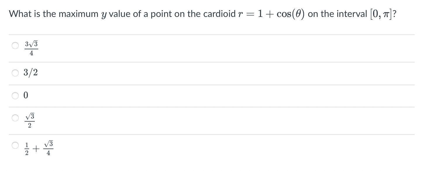 Solved What is the maximum y value of a point on the | Chegg.com
