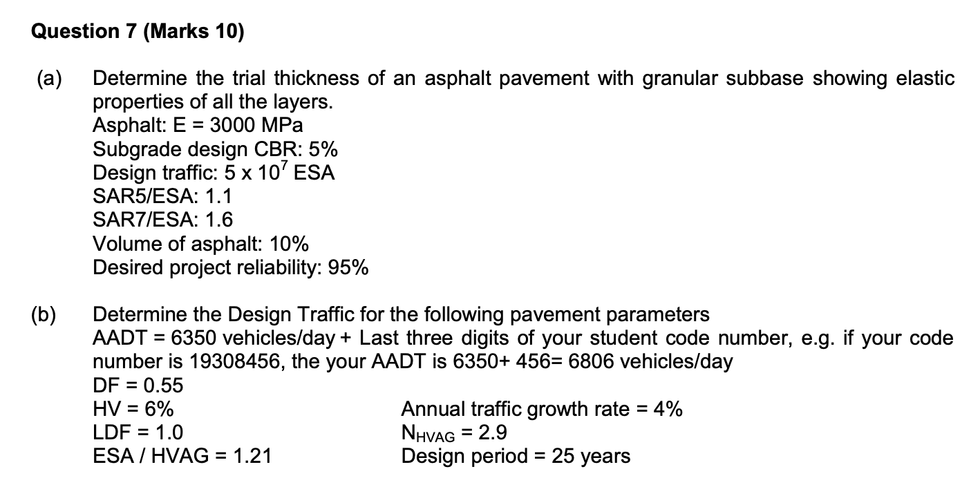 Solved Question 7 (Marks 10) (a) Determine the trial | Chegg.com