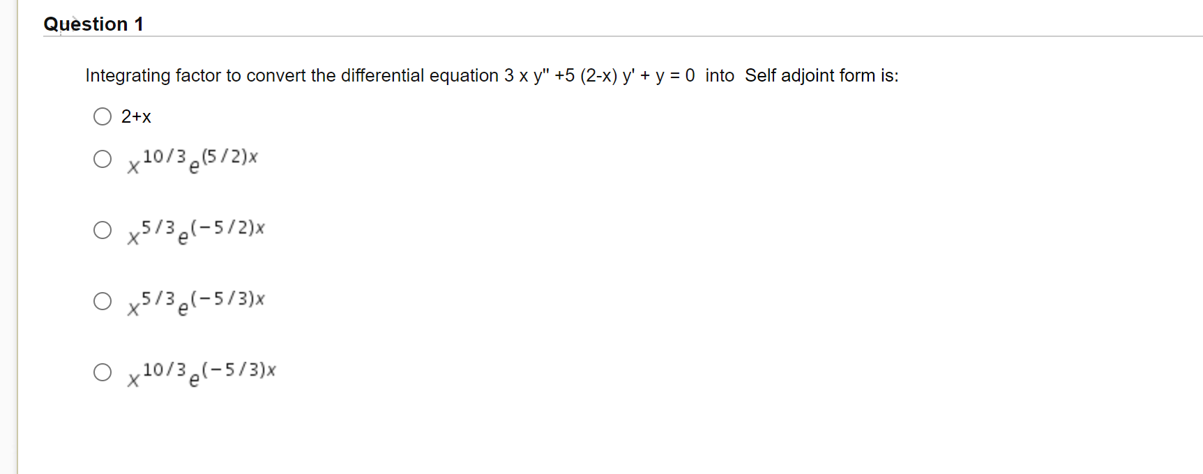 Solved Integrating factor to convert the differential | Chegg.com