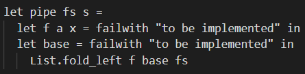 Solved I am supposed to implement this function pipe, but I | Chegg.com