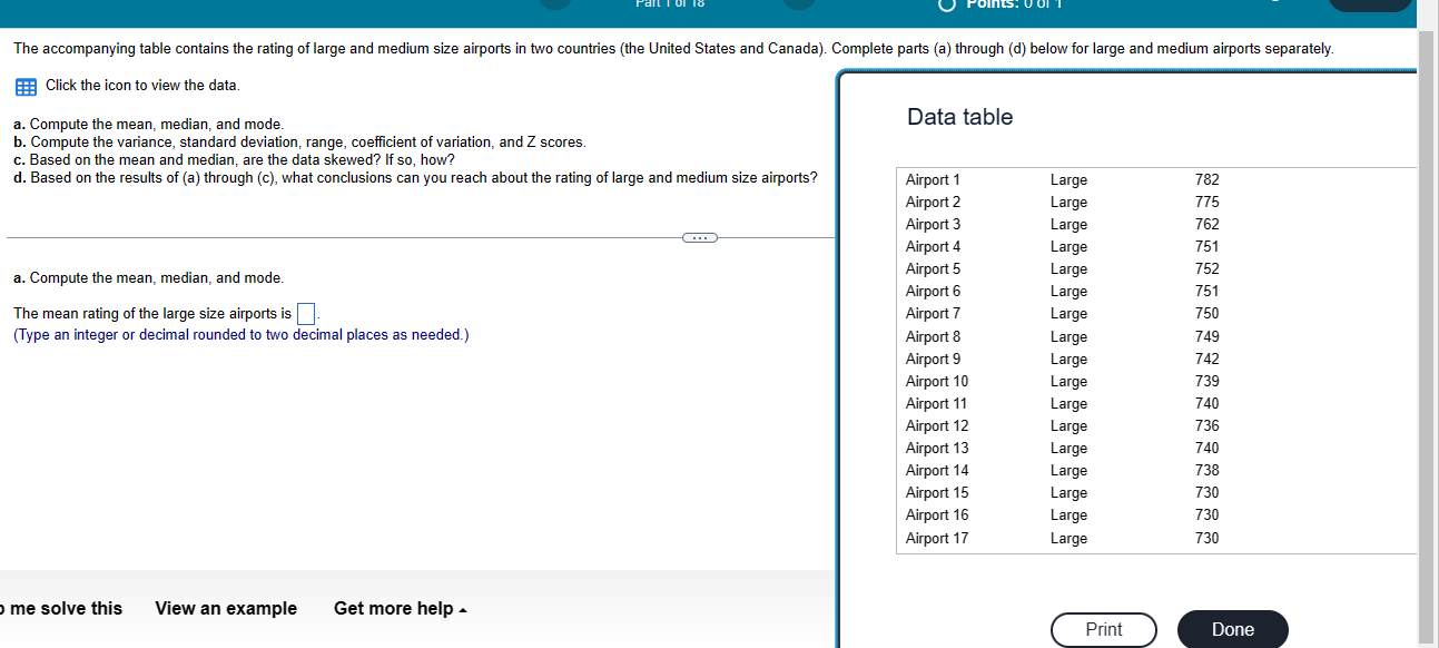 Solved Click the icon to view the data. a. Compute the mean, | Chegg.com