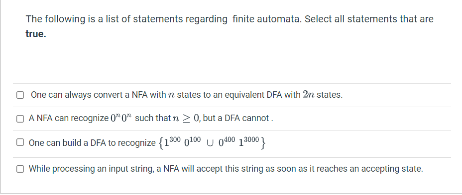 Solved The following is a list of statements regarding | Chegg.com