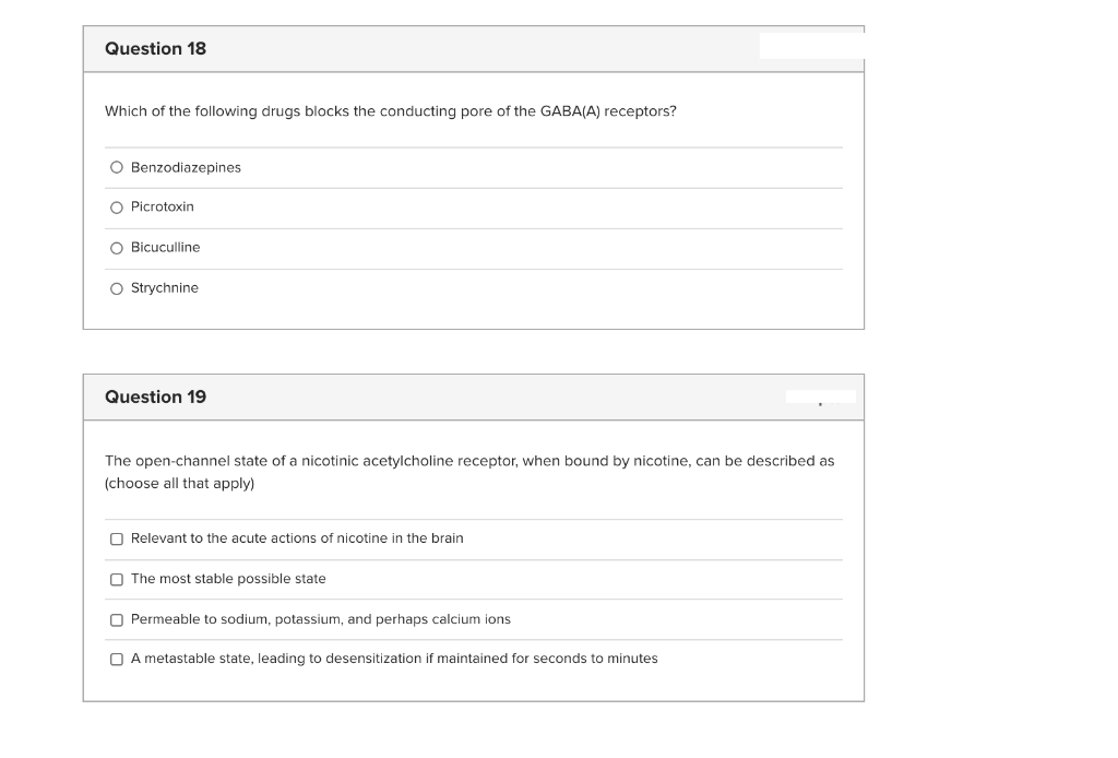 Solved Question 18 Which of the following drugs blocks the | Chegg.com