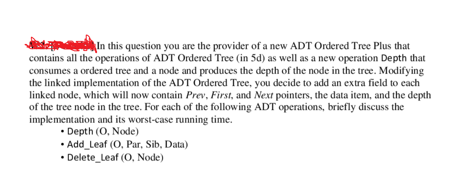 In this question you are the provider of a new ADT | Chegg.com