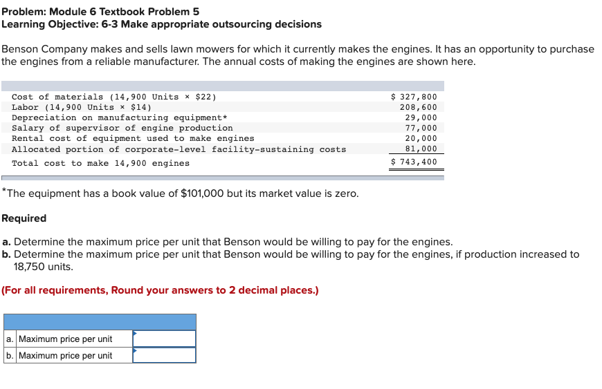 Solved Problem: Module 6 Textbook Problem 5 Learning | Chegg.com