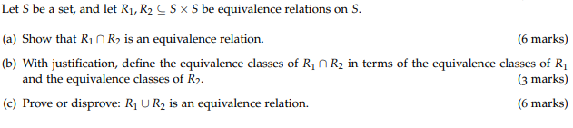 Solved Let S be a set, and let R1, R2 SS x S be equivalence | Chegg.com