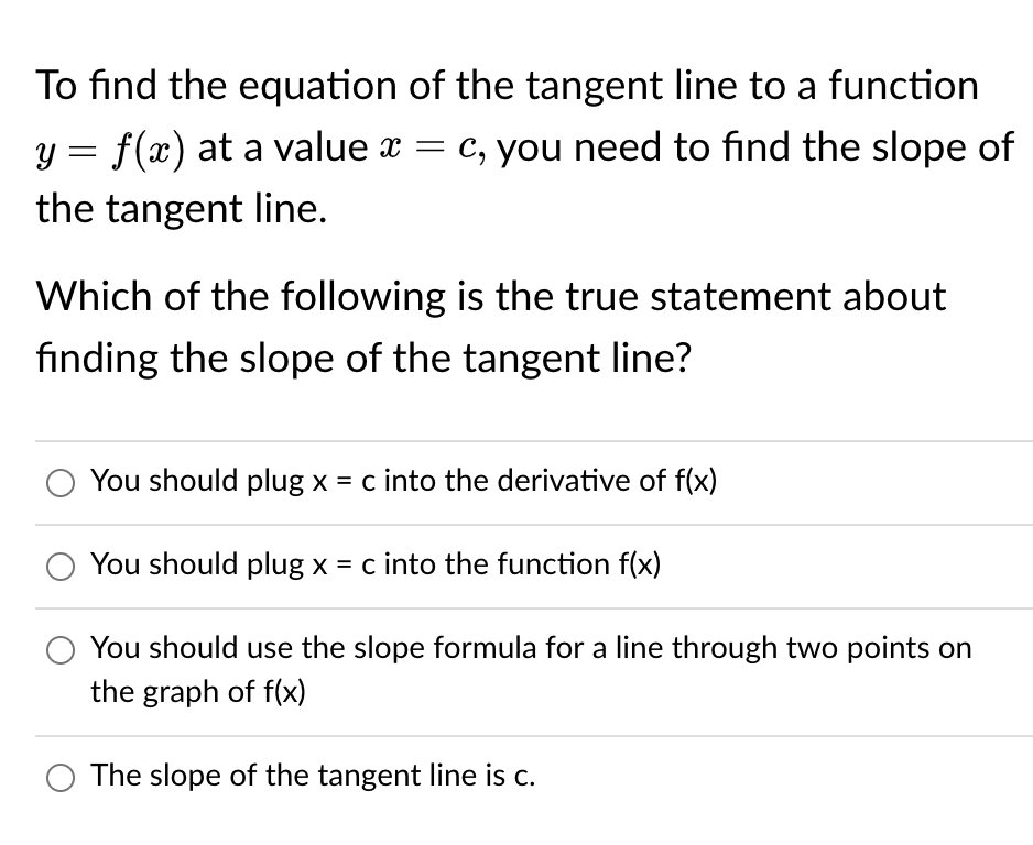 Solved To find the equation of the tangent line to a | Chegg.com