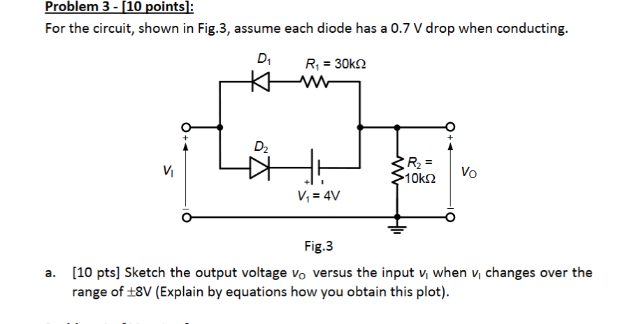 Solved Problem 3 [10 Pointsl For The Circuit Shown In