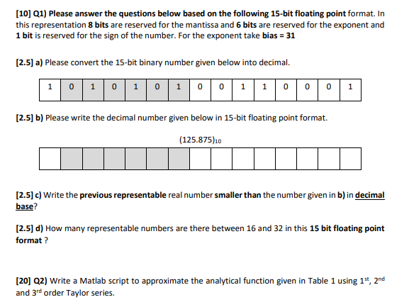 Solved [10] Q1) Please answer the questions below based on | Chegg.com