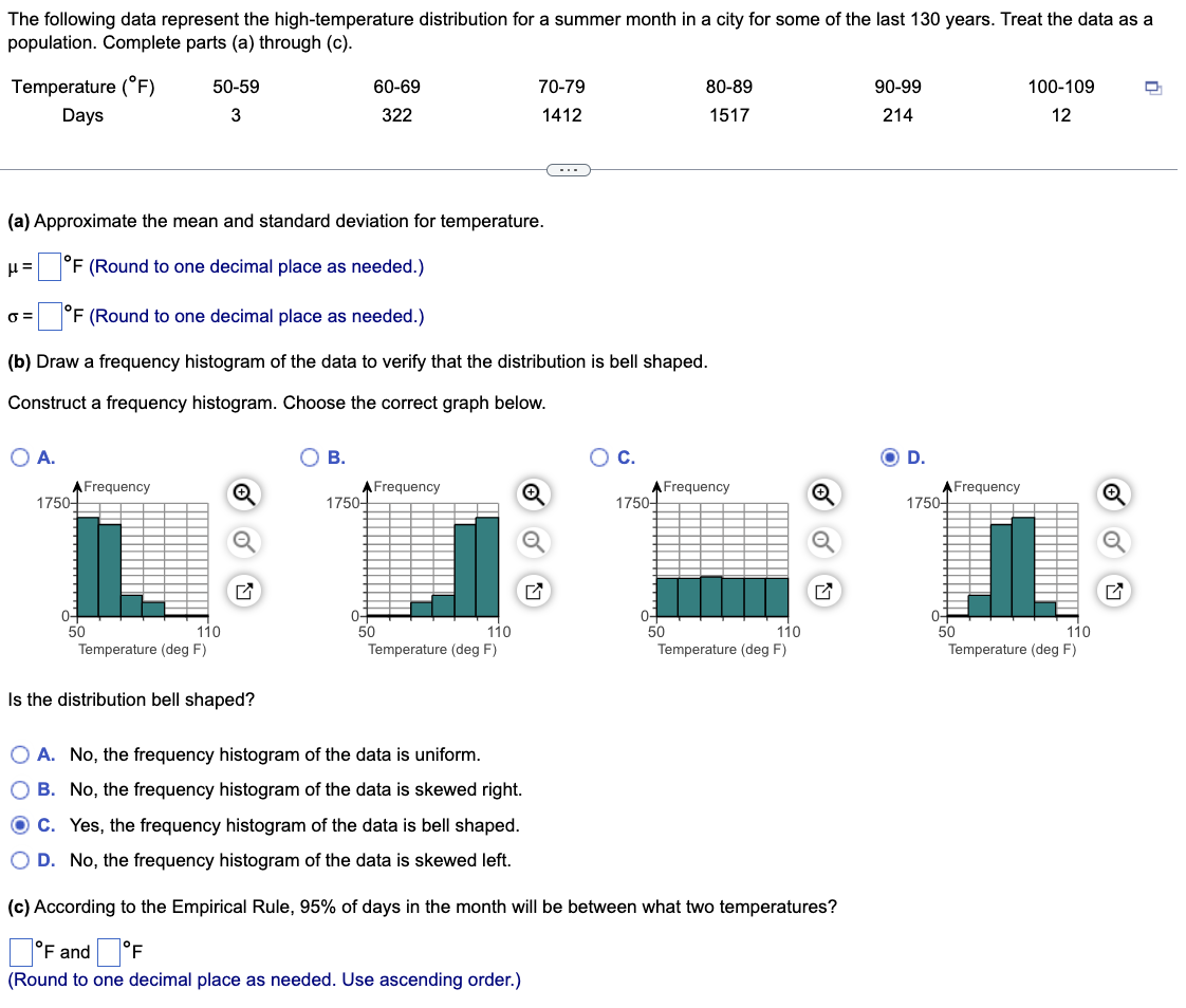 [Solved]: The following data represent the high-temperature