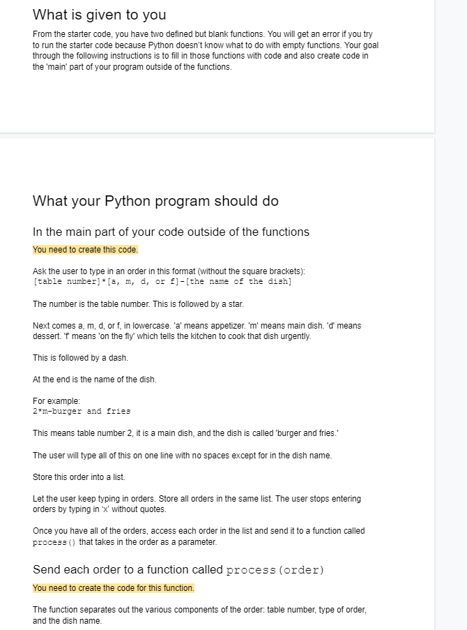 Solved What is given to you From the starter code, you have | Chegg.com