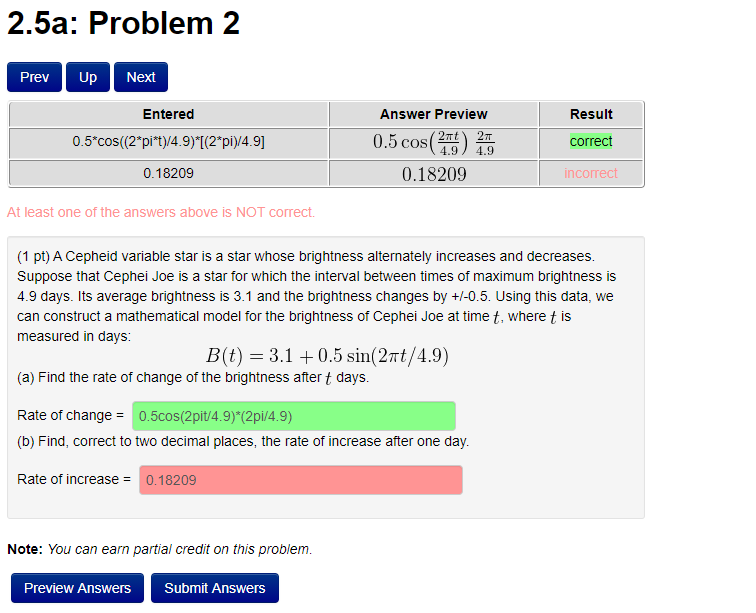 Solved 2.5a: Problem 2 Prev Up Next Entered | Chegg.com