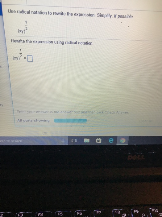 Solved The radical notation to rewrite the expression. | Chegg.com